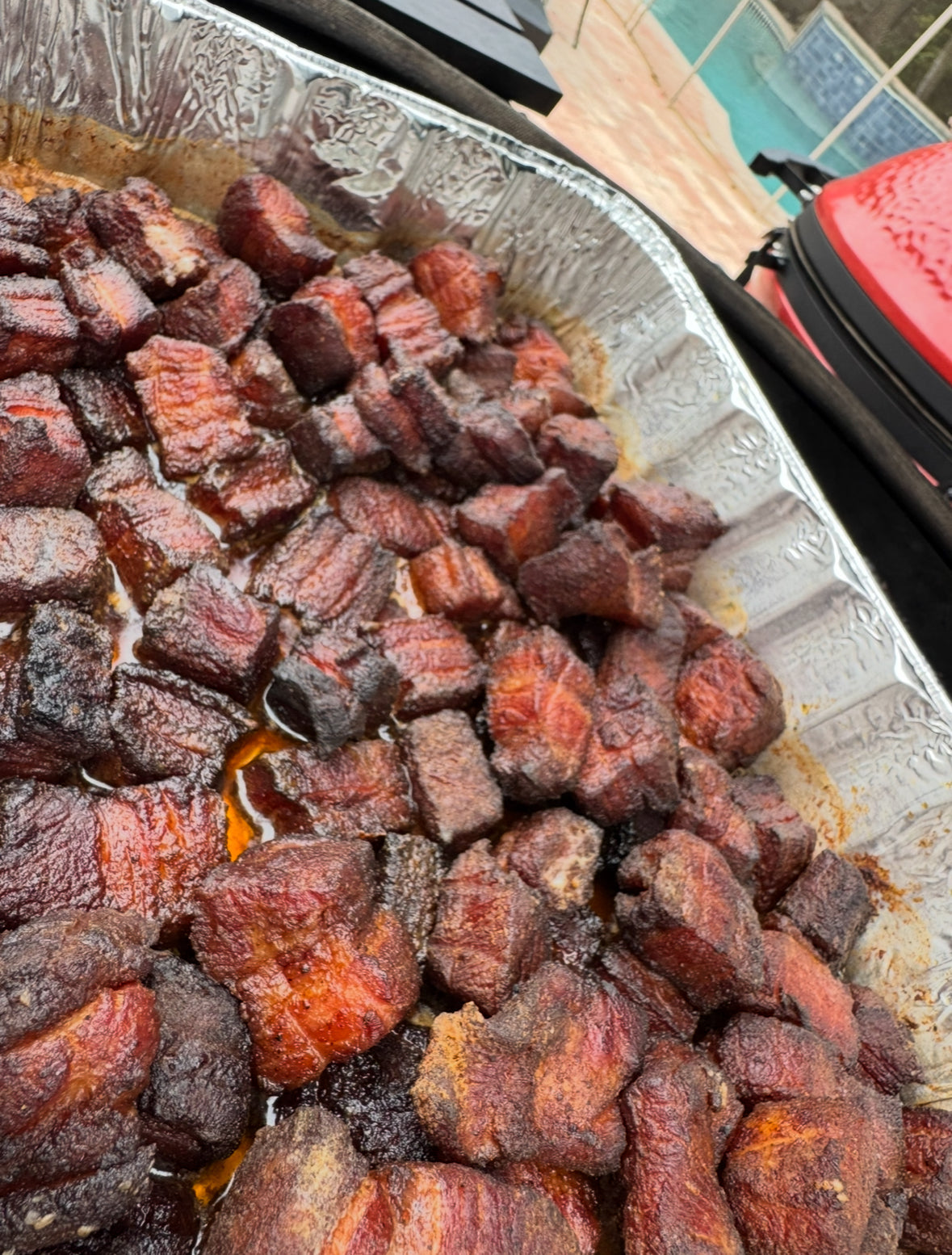 Smoked Pork Belly Burnt Ends - Kamado Joe