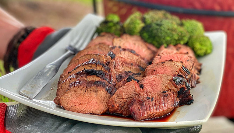 Petite Filet (Teres Major) with Soy Roasted Broccoli - Kamado Joe