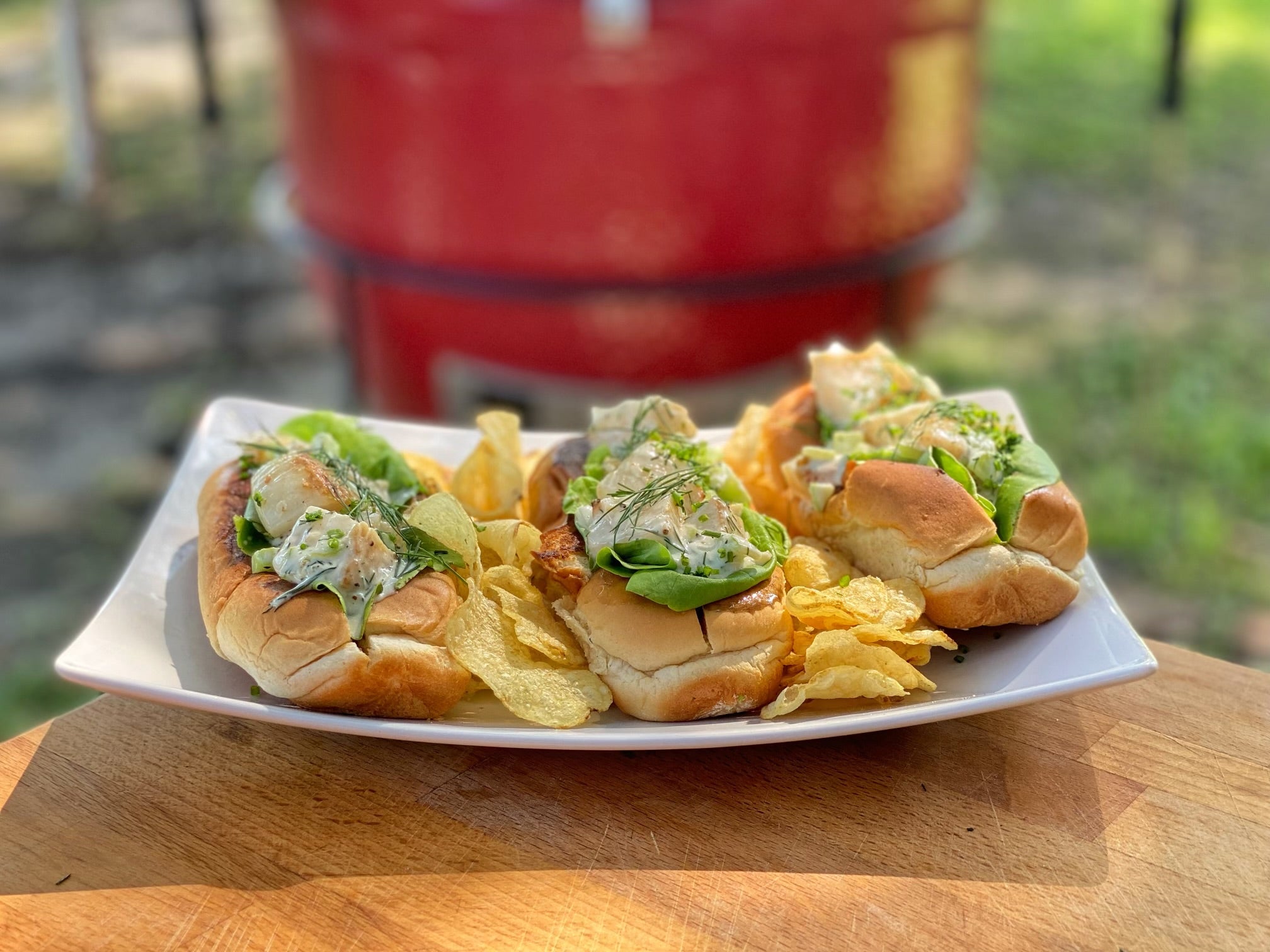 Seared Scallop Roll - Kamado Joe