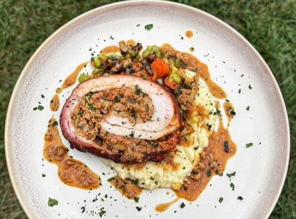 Smoked Stuffed Pork Loin - Kamado Joe