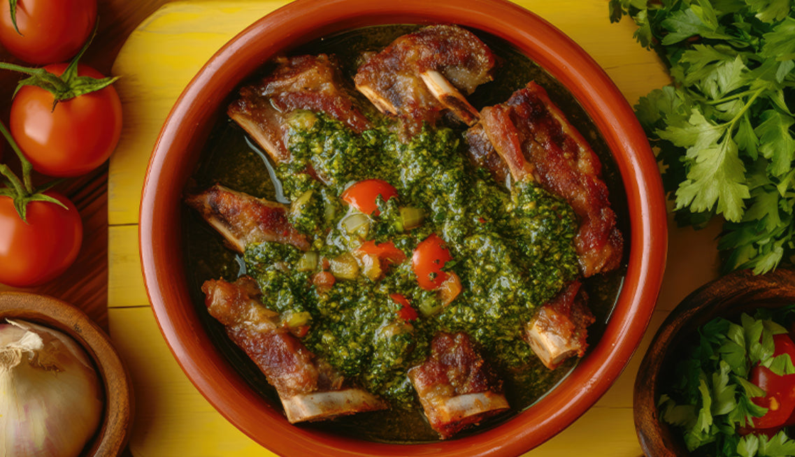 Smoked Chile Verde Rib Rack - Kamado Joe