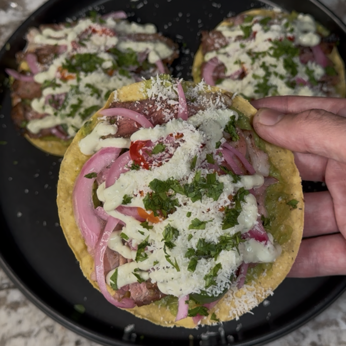 Flame-Kissed Steak Tostadas - Kamado Joe