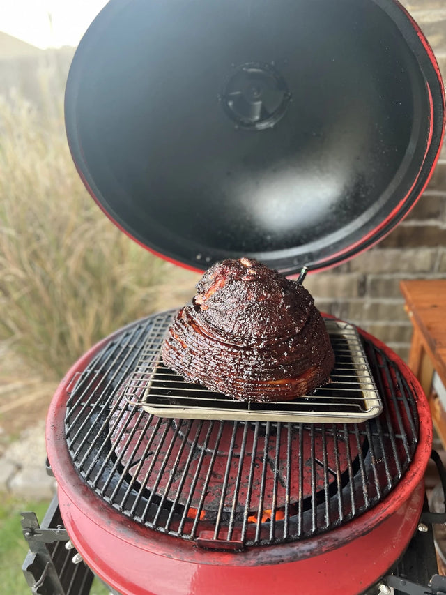 Pineapple Bourbon Glazed Spiral Ham - Kamado Joe