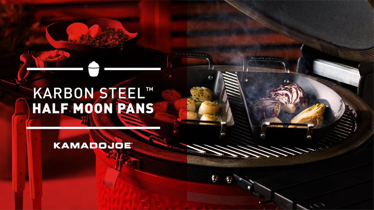 Kamado Joe® Karbon Steel™ Carbon Steel Half-Moon Pan Set