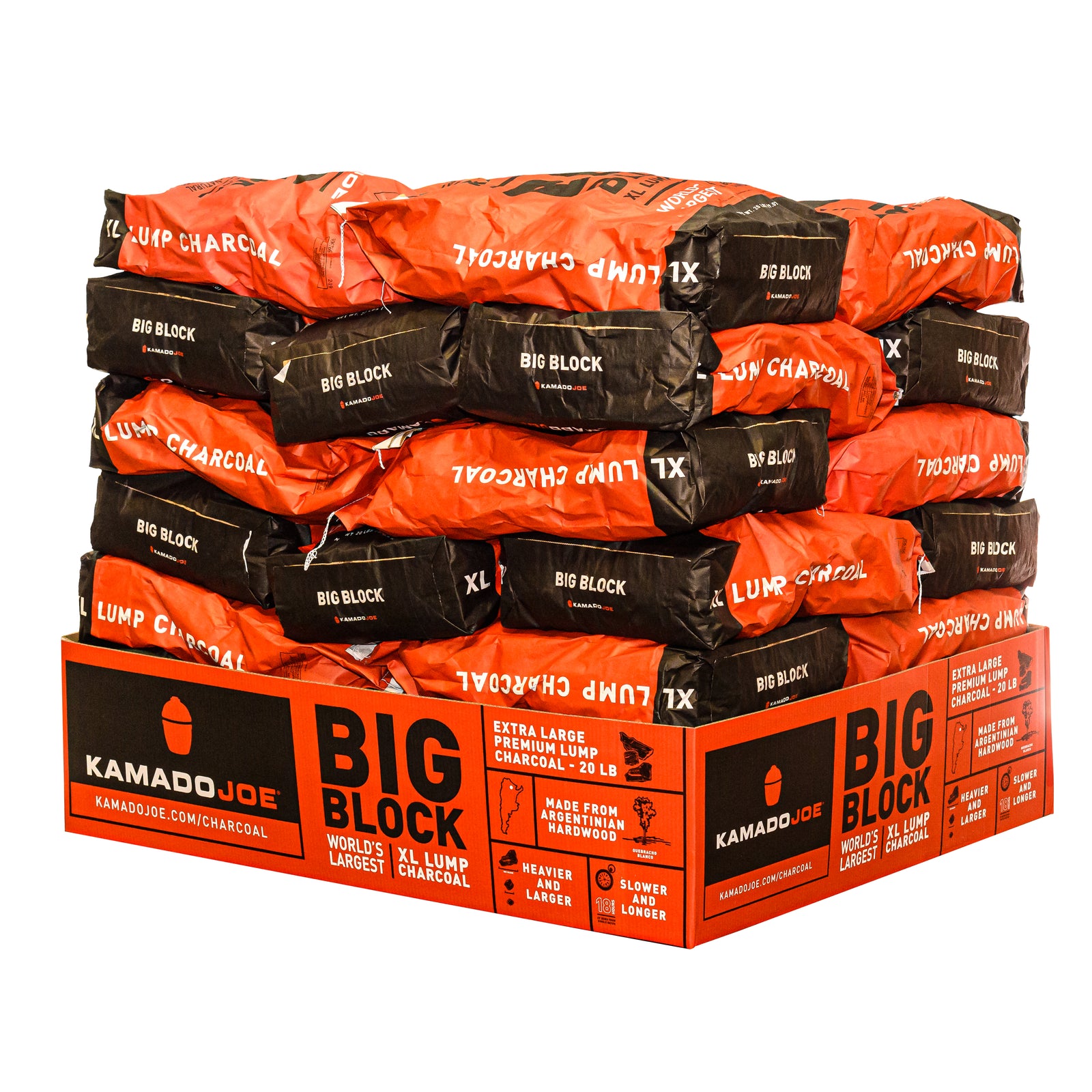 Big Block XL Lump Charcoal 20lb bags --- Bulk - Kamado Joe